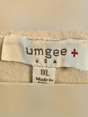 Umgee | Tops | Umgee Cream Oversized Long Sleeve Tunic Top Xl Boho ...